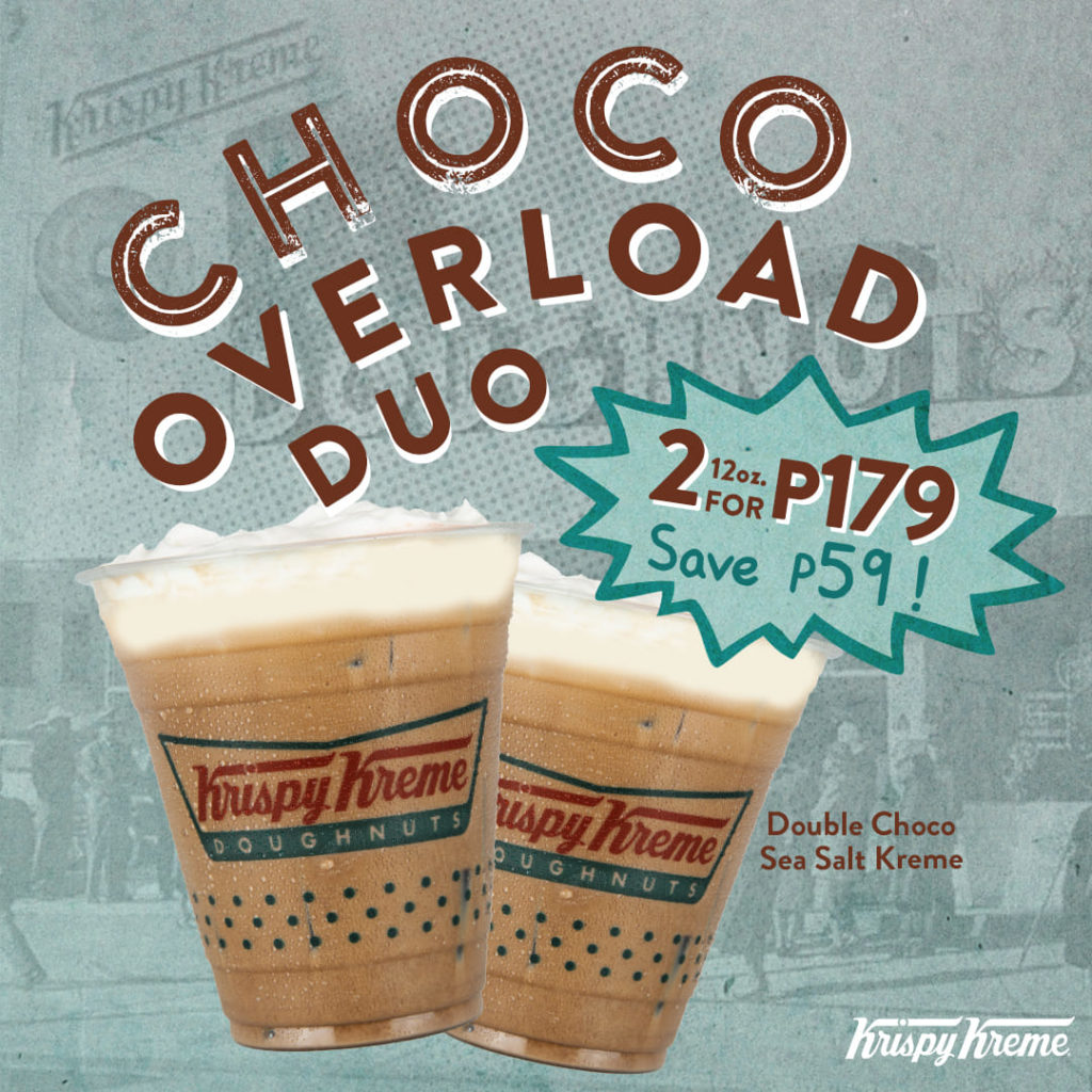 Krispy Kreme – Choco Overload Duo for P179 (Save P59) | Manila On Sale
