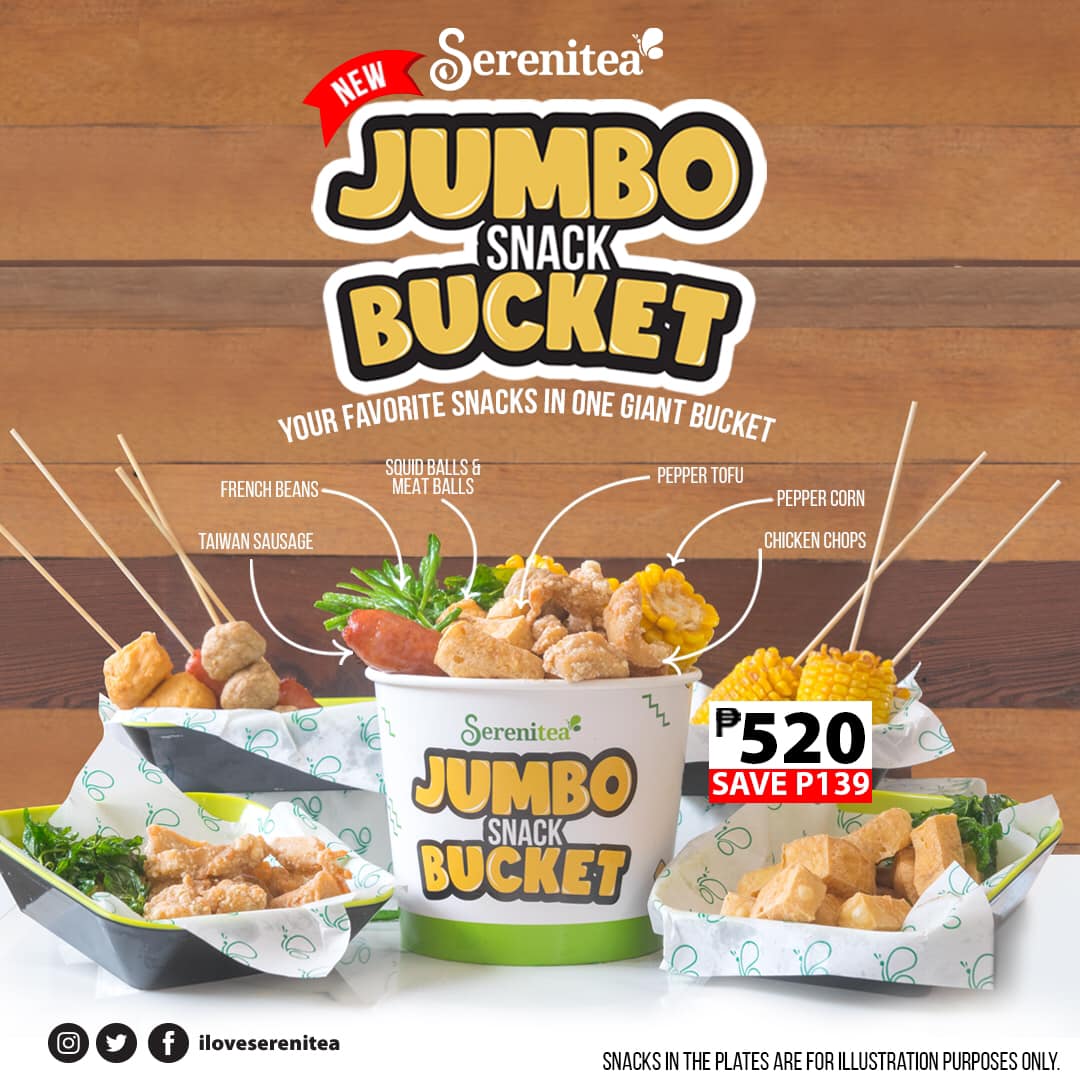 Serenitea – NEW Jumbo Snack Bucket (Save P139) | Manila On Sale