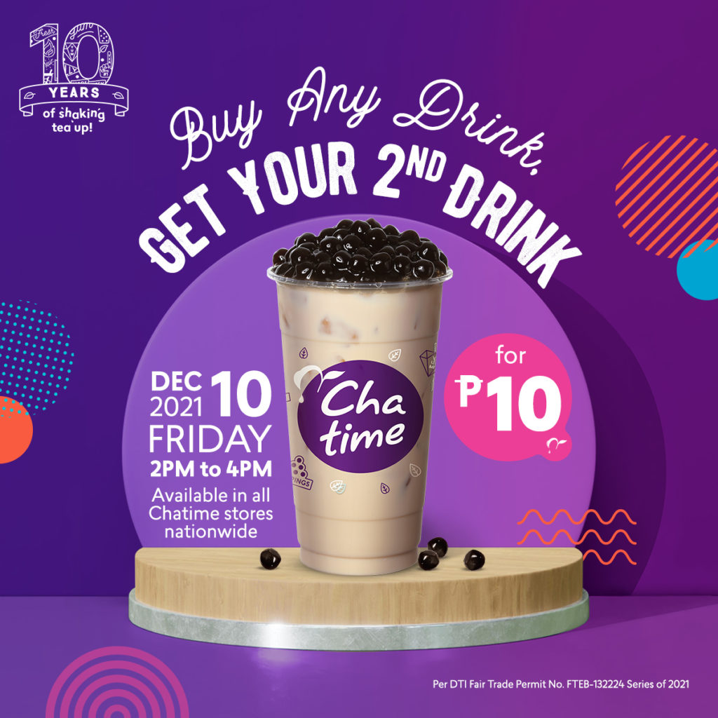 Chatime – P10 Pearl Milk Tea Promo | Manila On Sale