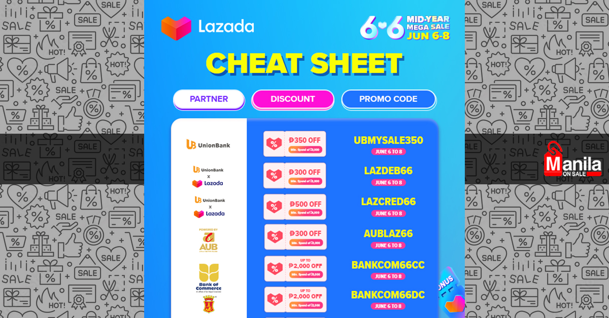 Lazada – 6.6 Cheat Sheet | Manila On Sale