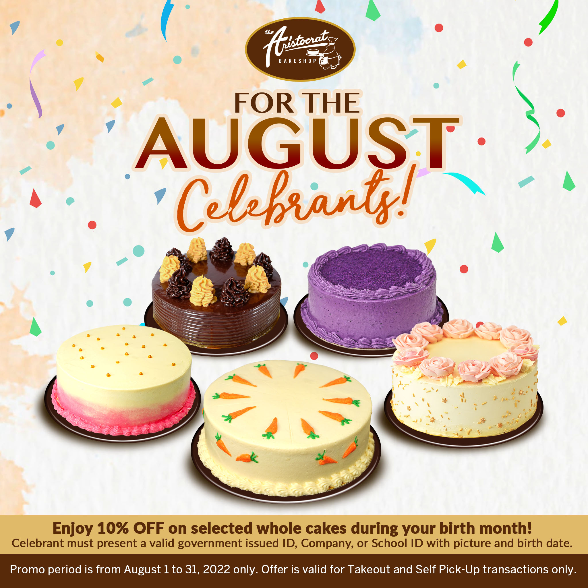 Aristocrat Bakeshop – Birth Month Promo | Manila On Sale