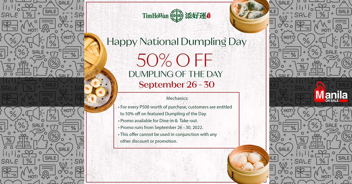Tim Ho Wan – National Dumpling Day Promo | Manila On Sale