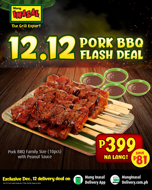 Mang Inasal – 12.12 Pork BBQ Flash Deal | Manila On Sale