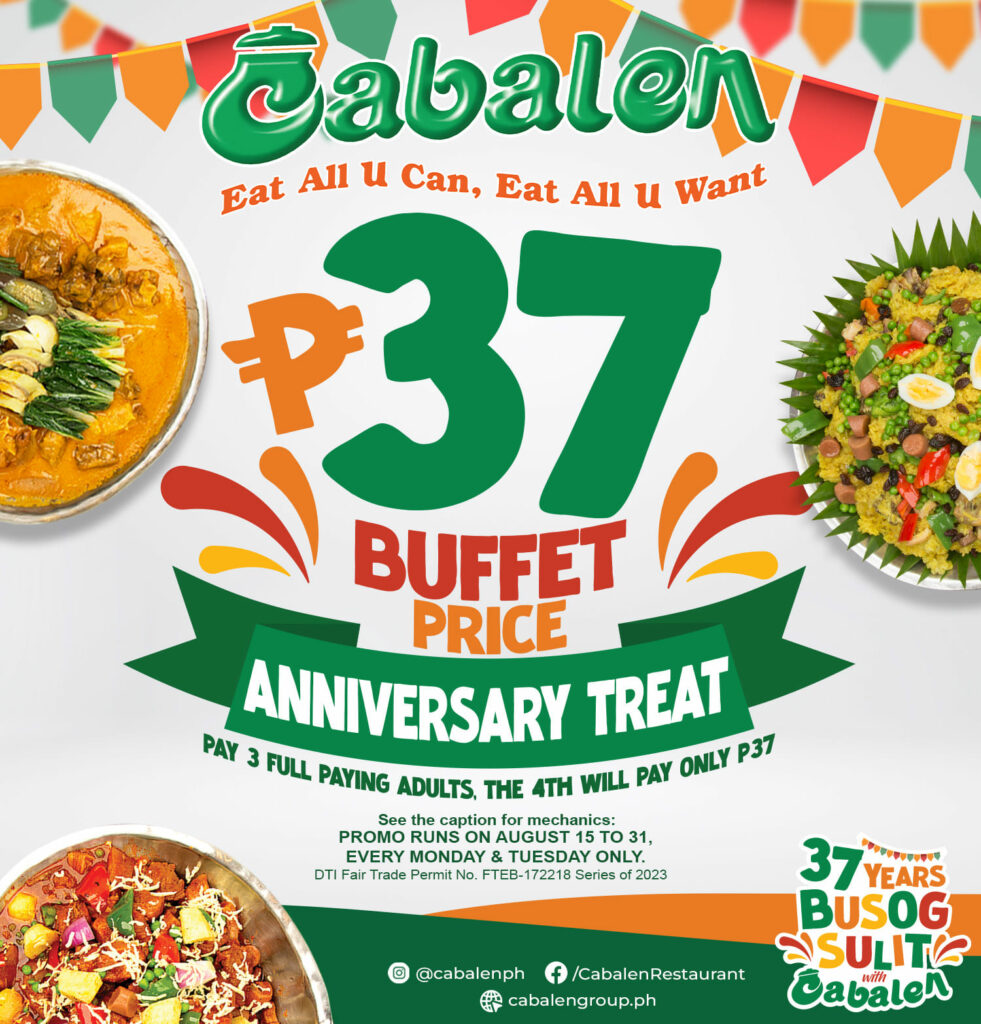 Cabalen’s All-You-Can-Eat Buffet for Only 37 Pesos: Limited Time Offer! | Manila On Sale